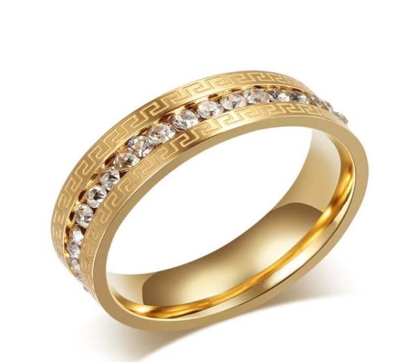 Inel placat cu aur de 18 k, cu model versace | OnlineBijoux.ro